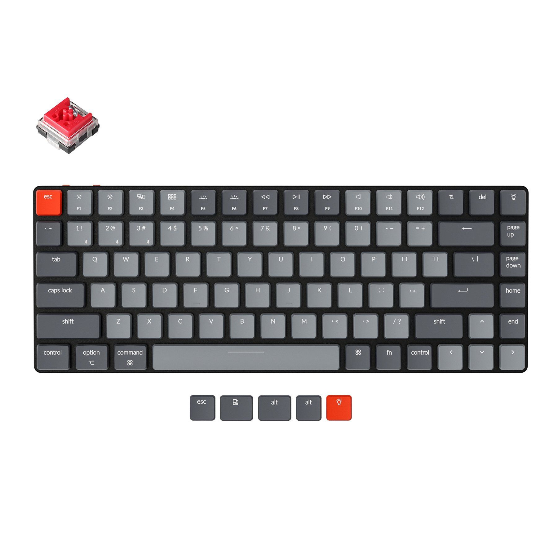 K3 D V2 Ultra-slim Wireless Mechanical Low Profile Keyboard Optical Hot ...